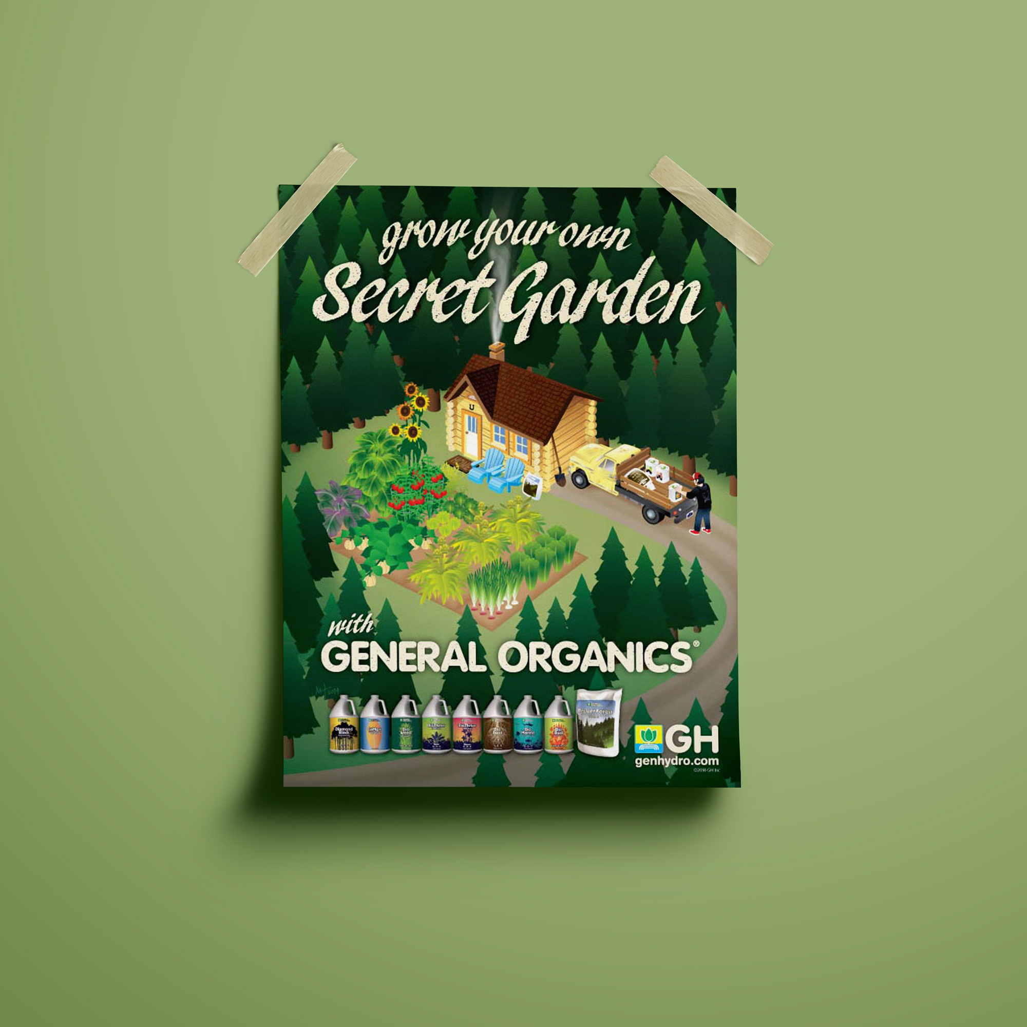General Hydroponics Secret Garden Ad | Courage Co. Design